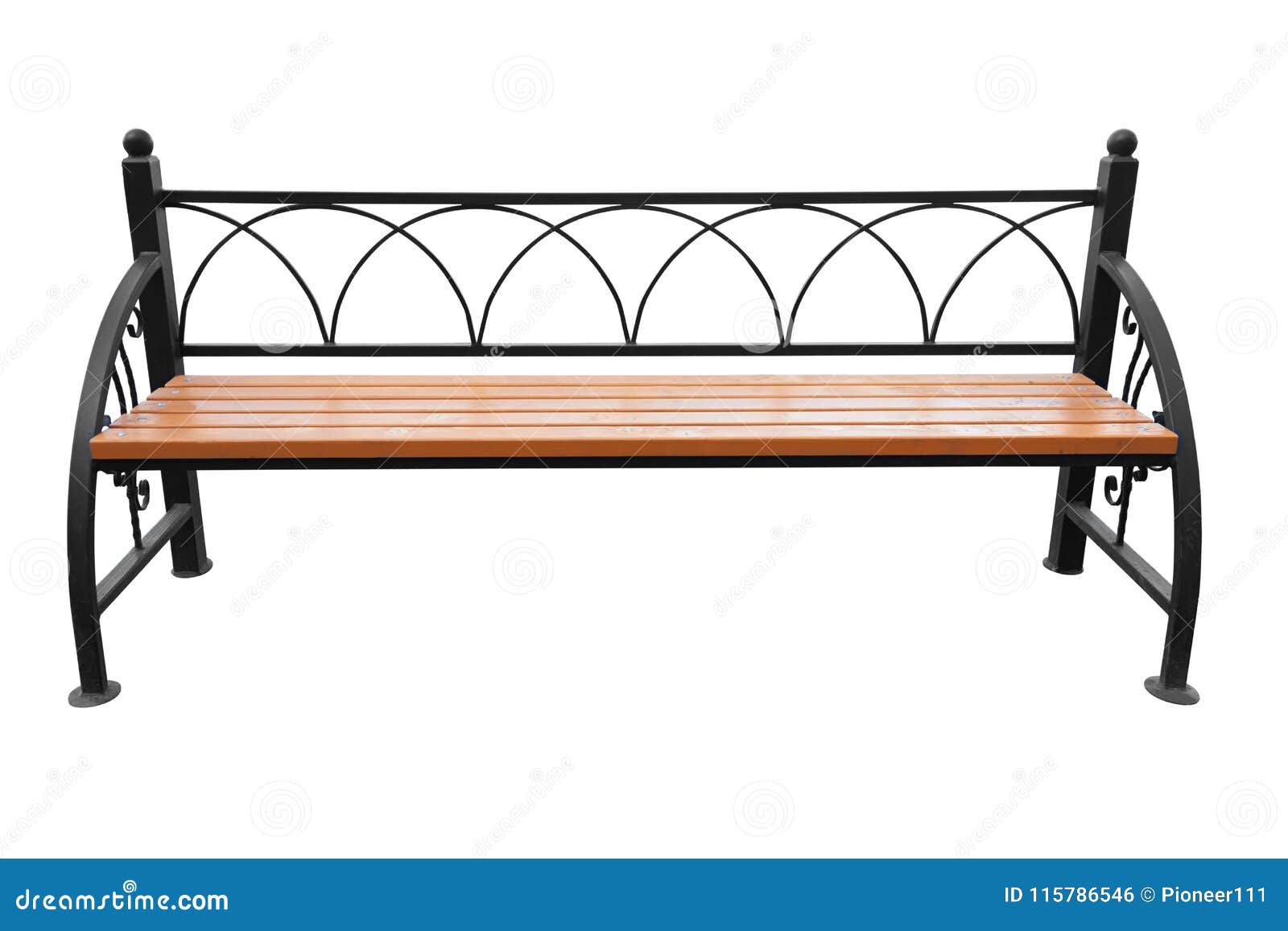 Park bench isolated stock photo. Image of backyard, outdoor - 115786546
