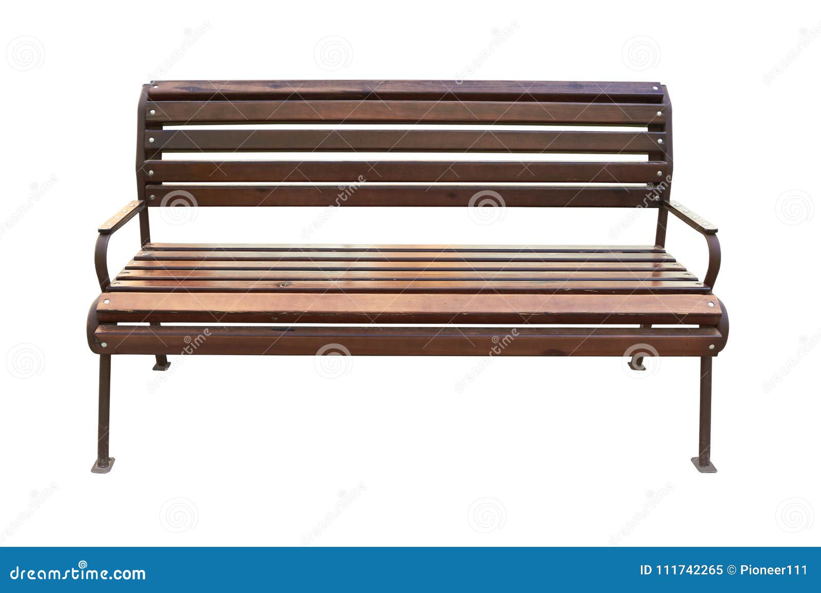 Park bench isolated stock image. Image of outdoor, garden - 111742265