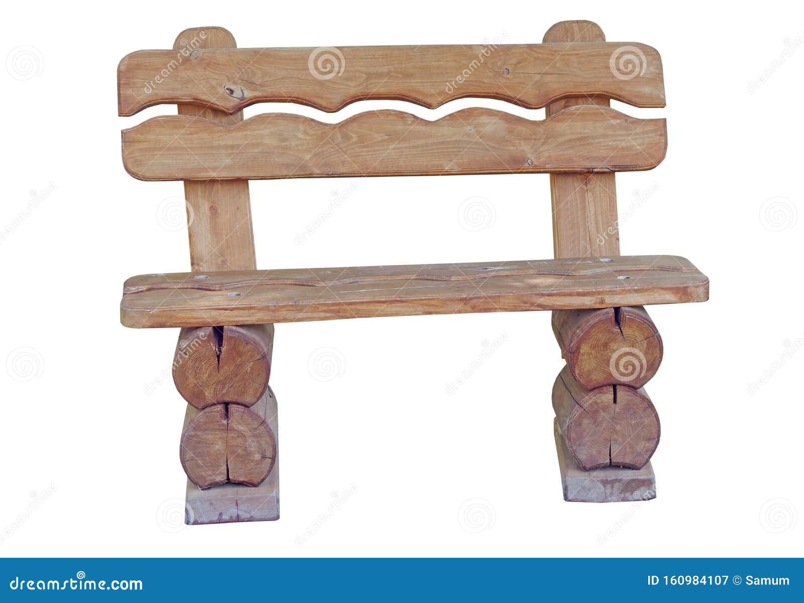 Park Bench Isolated on White Stock Image - Image of furniture, shape ...