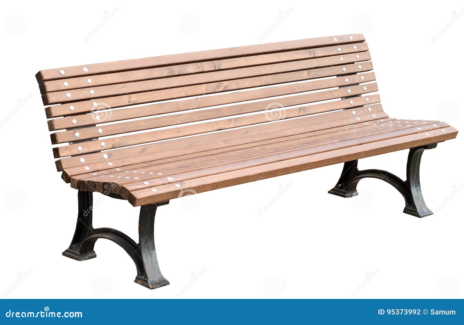Park Bench Isolated on White Stock Photo - Image of cutout, background ...