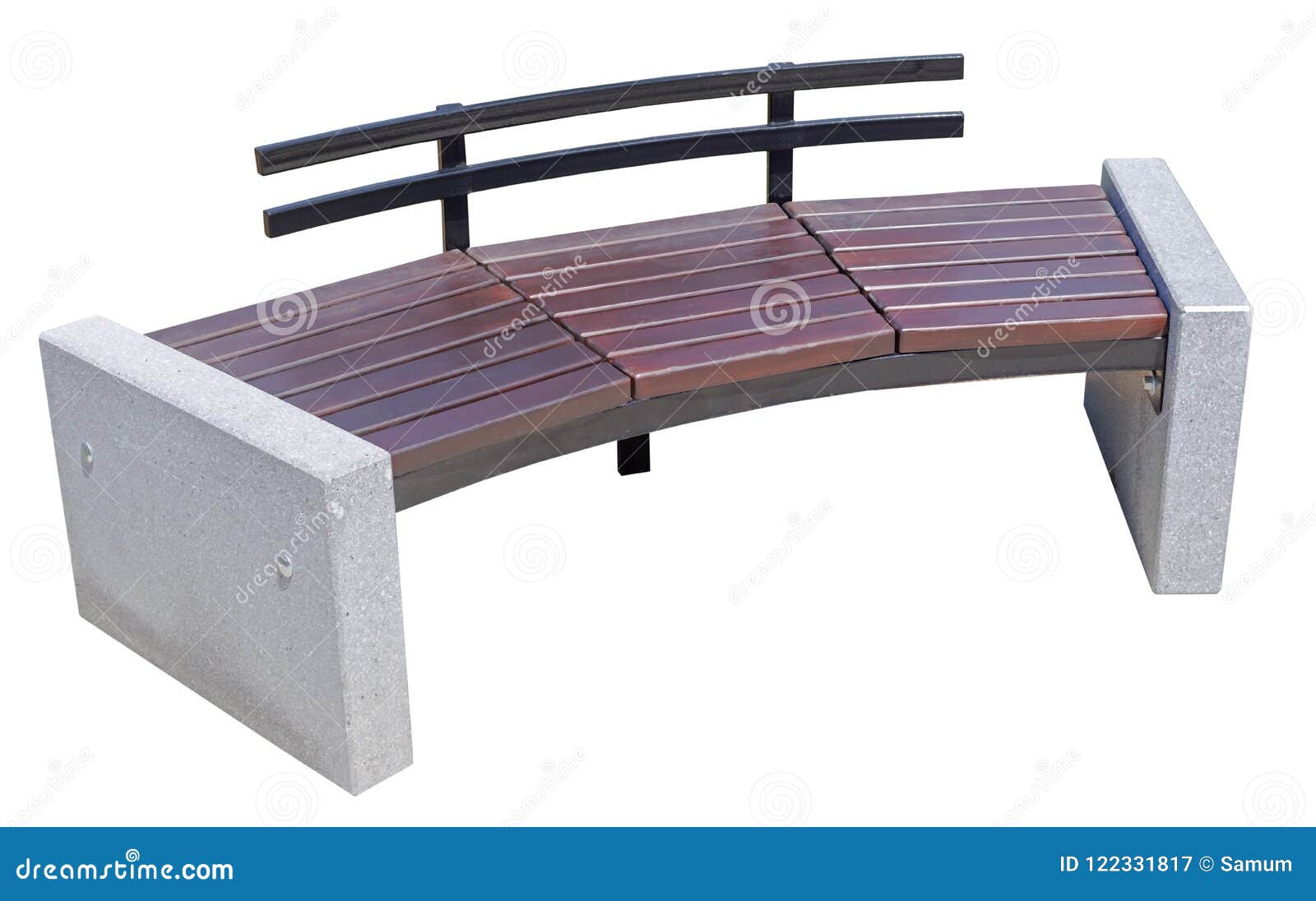 Park Bench Isolated on White Stock Image - Image of handicraft, board ...