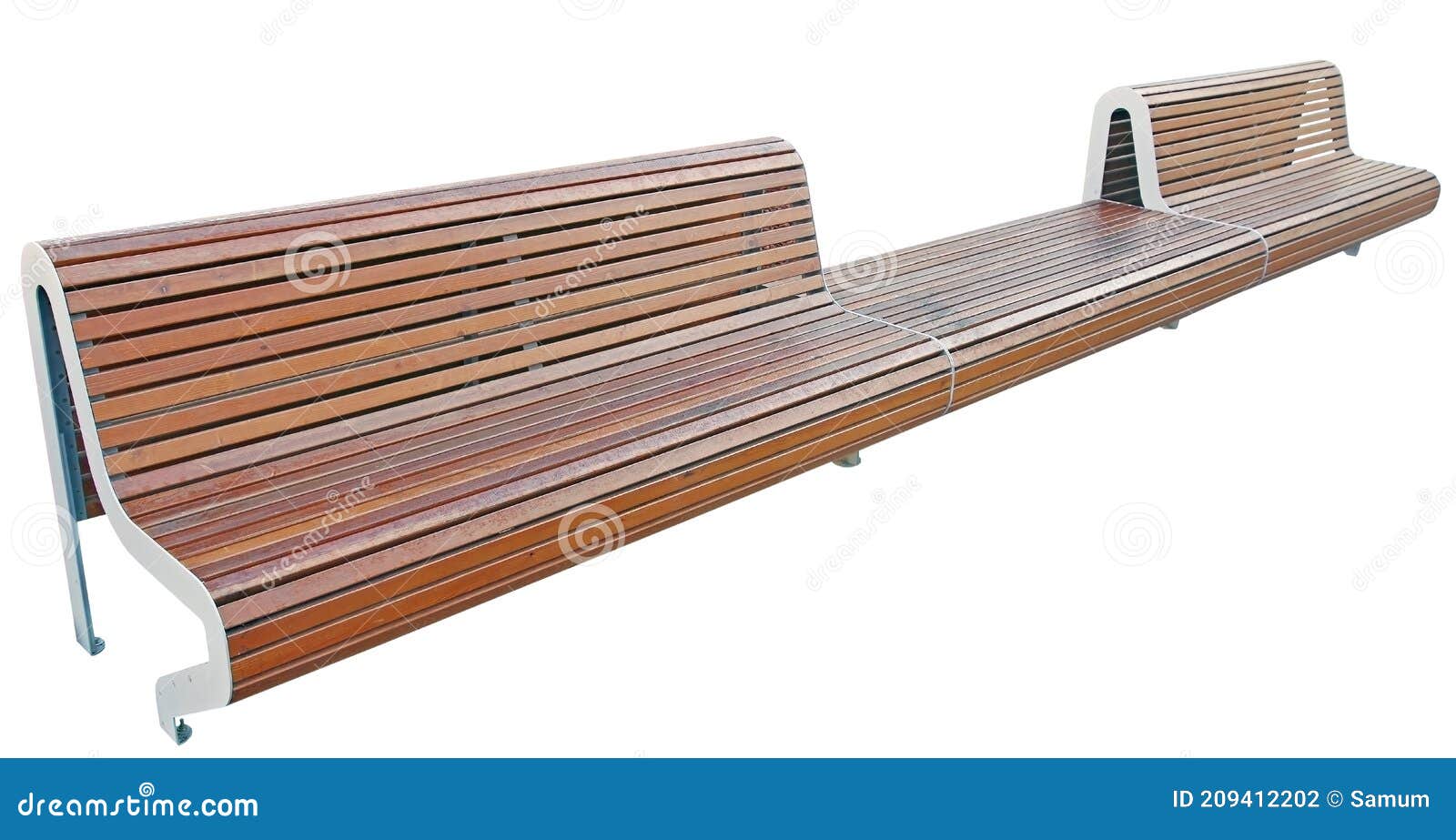 Park Bench Isolated on White Stock Photo - Image of shape, object ...