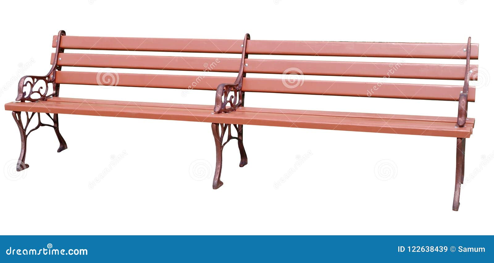 Park Bench Isolated on White Stock Image - Image of relax, color: 122638439