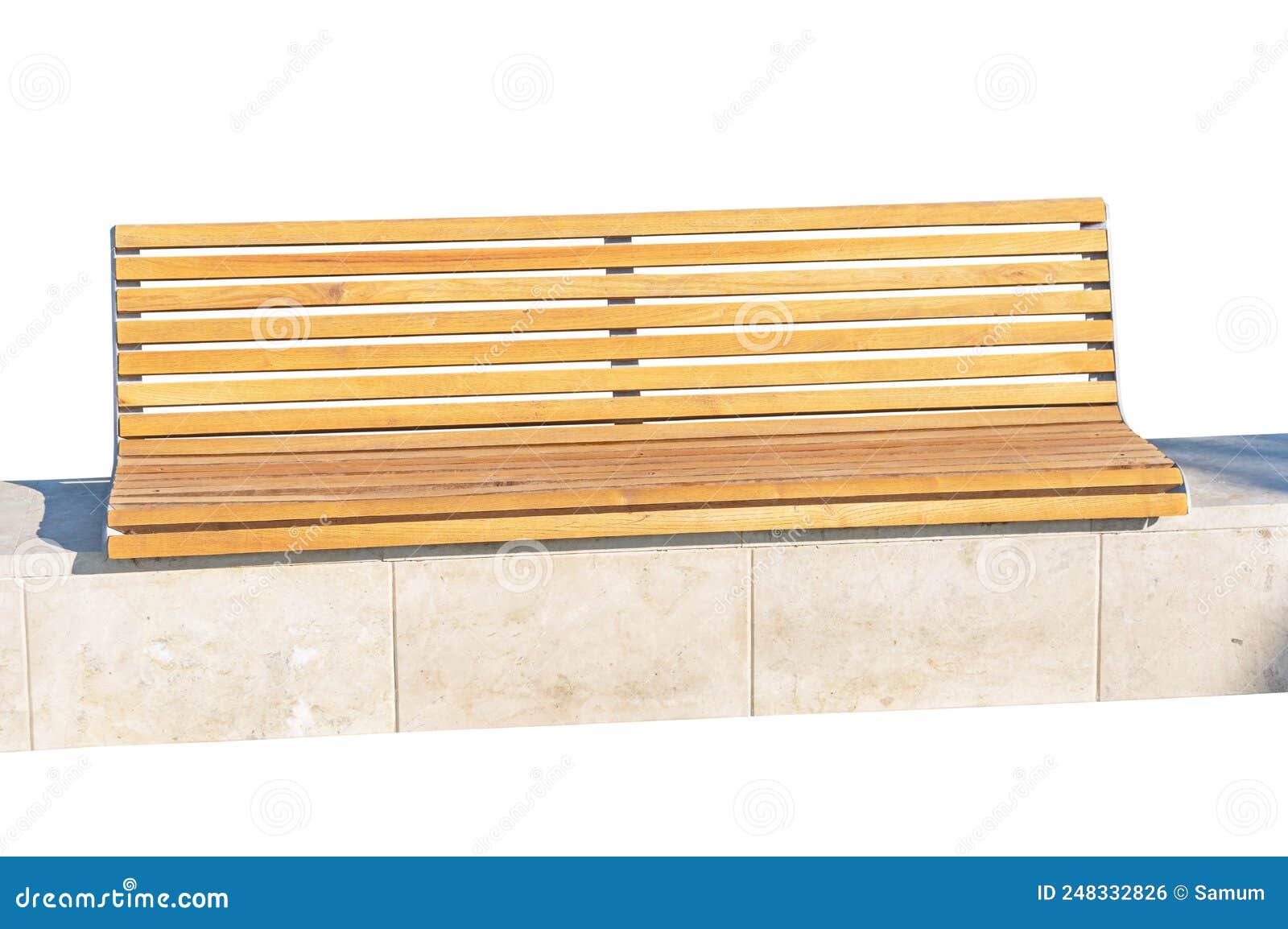 Park Bench Isolated on White Stock Photo - Image of relaxation, rest ...