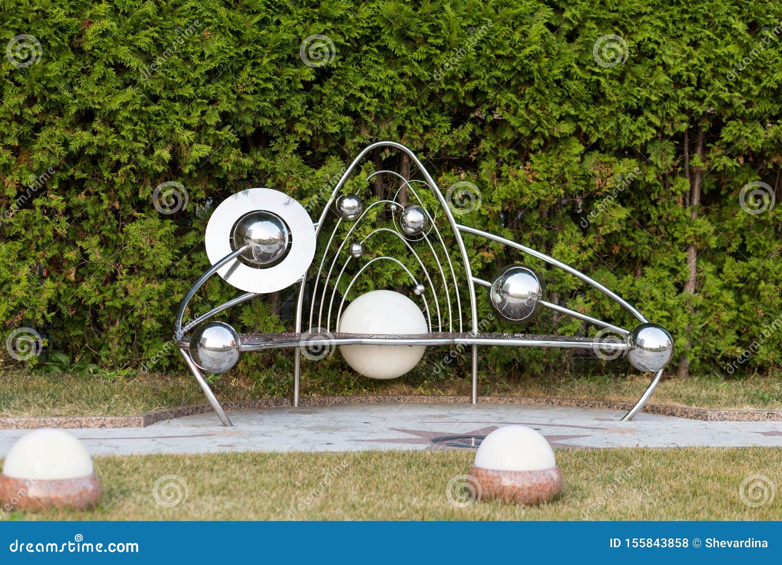 Park Bench Look Like the Solar System Stock Photo - Image of equipment ...