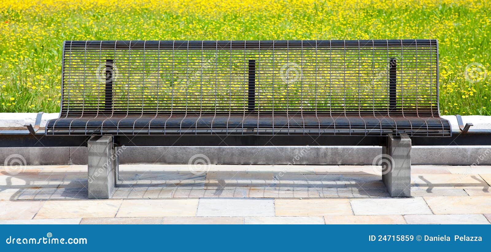 Park bench in spring. stock image. Image of outdoor, chair - 24715859