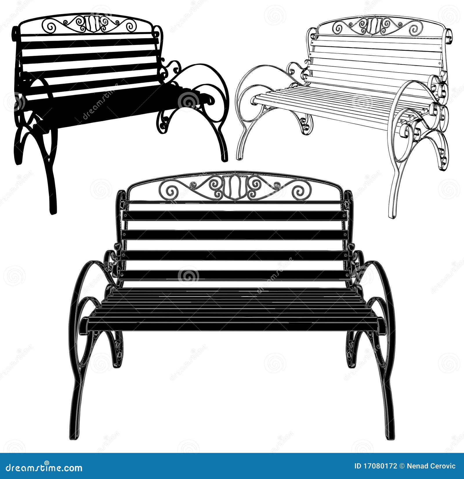 Park Bench. Vector Drawing | CartoonDealer.com #146821001