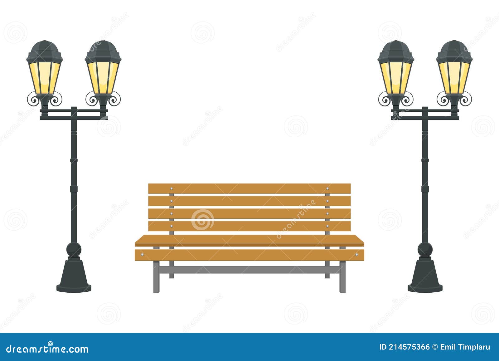 Park Bench Vector Design Illustration Stock Vector - Illustration of ...