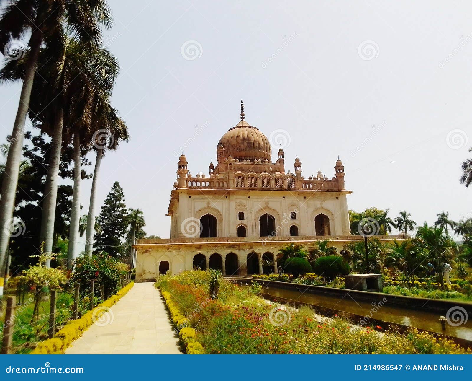Park Bilding Flower Tree House and Rode Stock Image - Image of park ...
