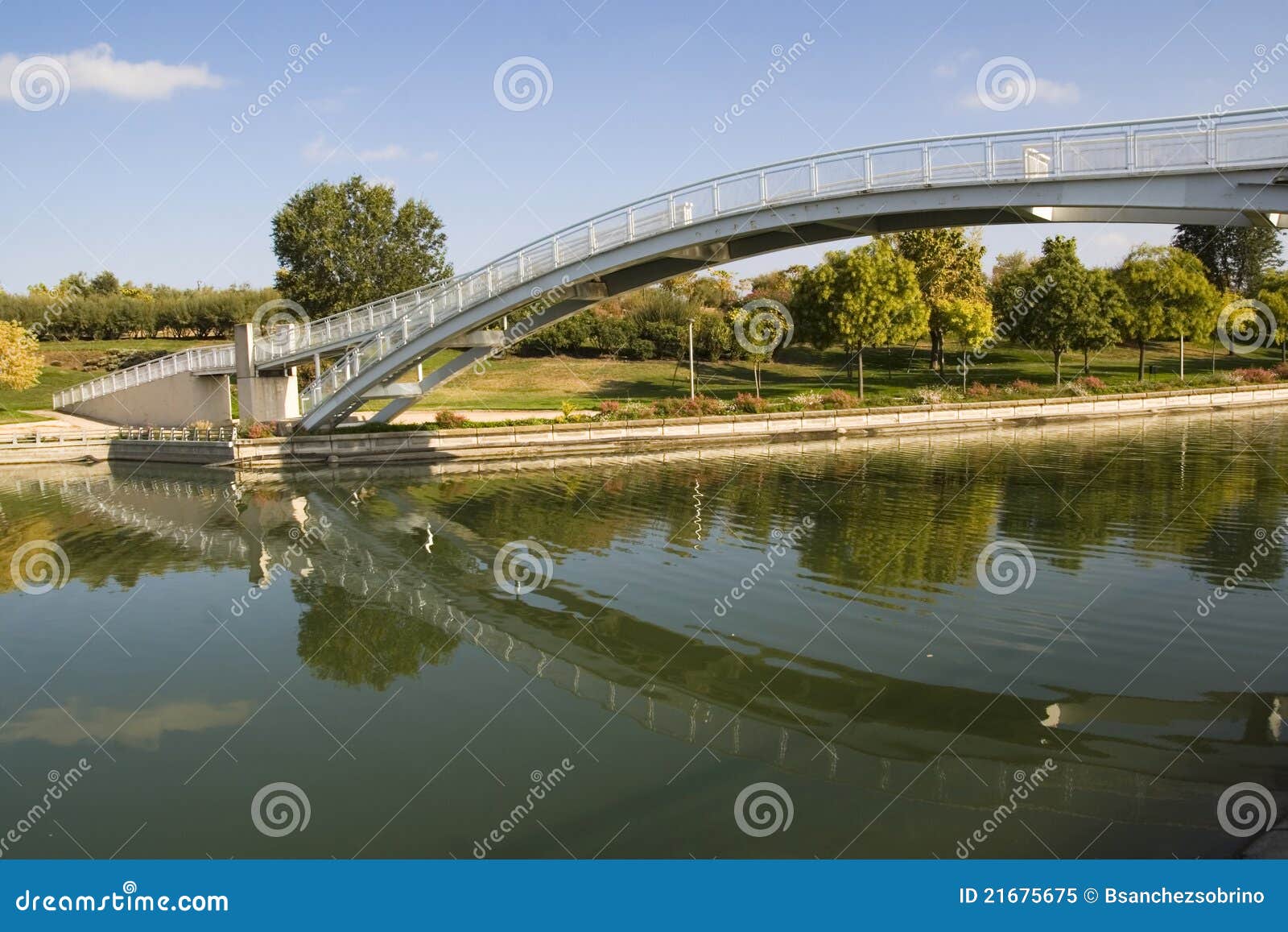 Park bridge stock image. Image of engineering, landscaped - 21675675