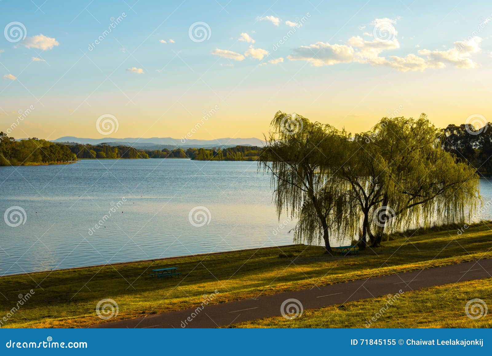 Park in Canberra stock image. Image of landscape, field - 71845155