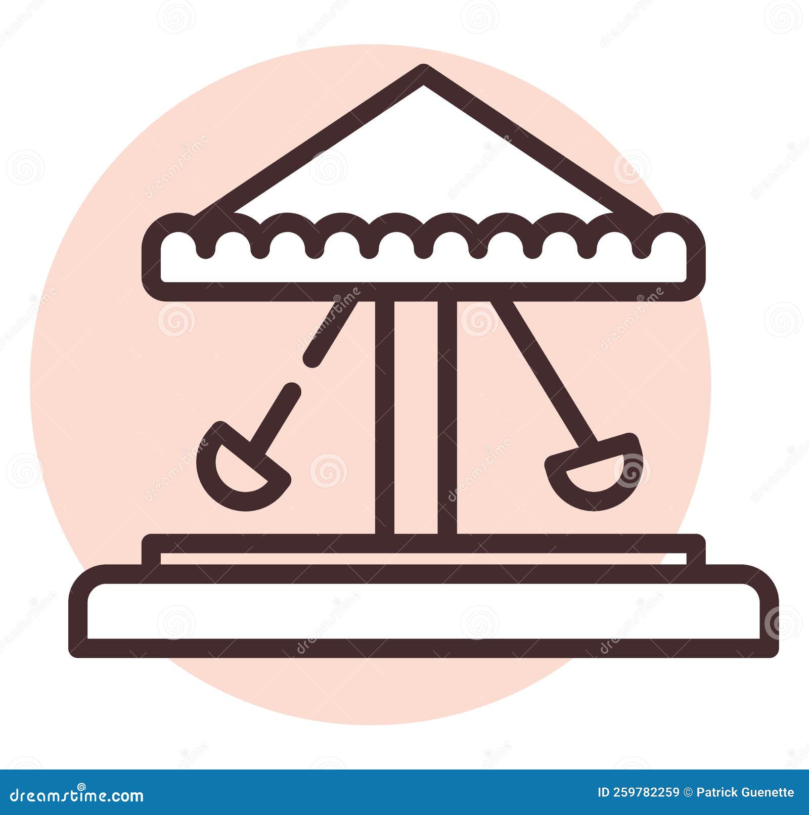 Park carousel, icon stock vector. Illustration of circus - 259782259