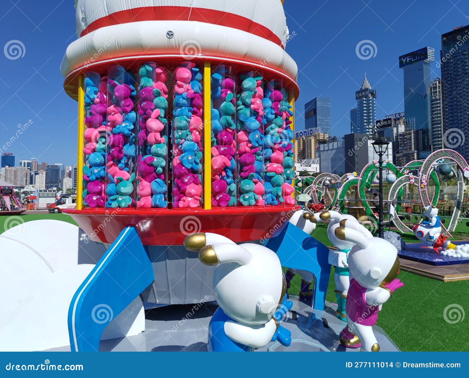 A Park with Cartoon Characters Editorial Stock Image - Image of leisure ...