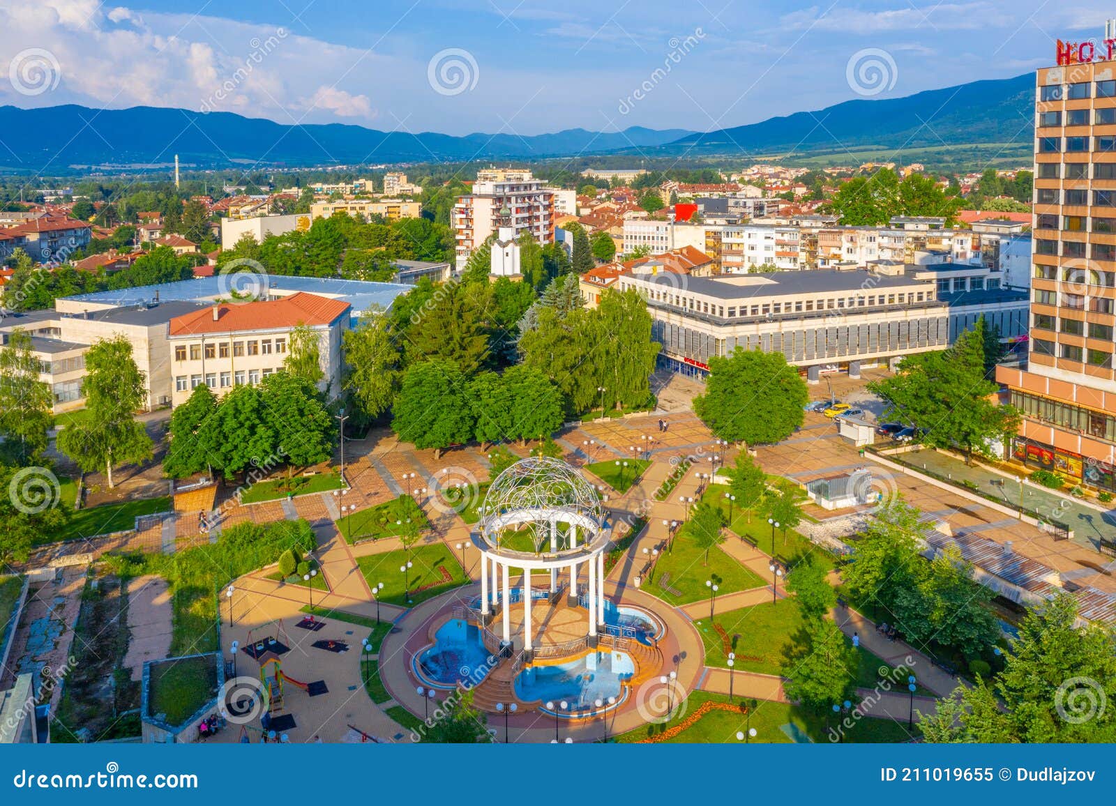 Park in the Center of Botevgrad in Bulgaria Stock Image - Image of ...