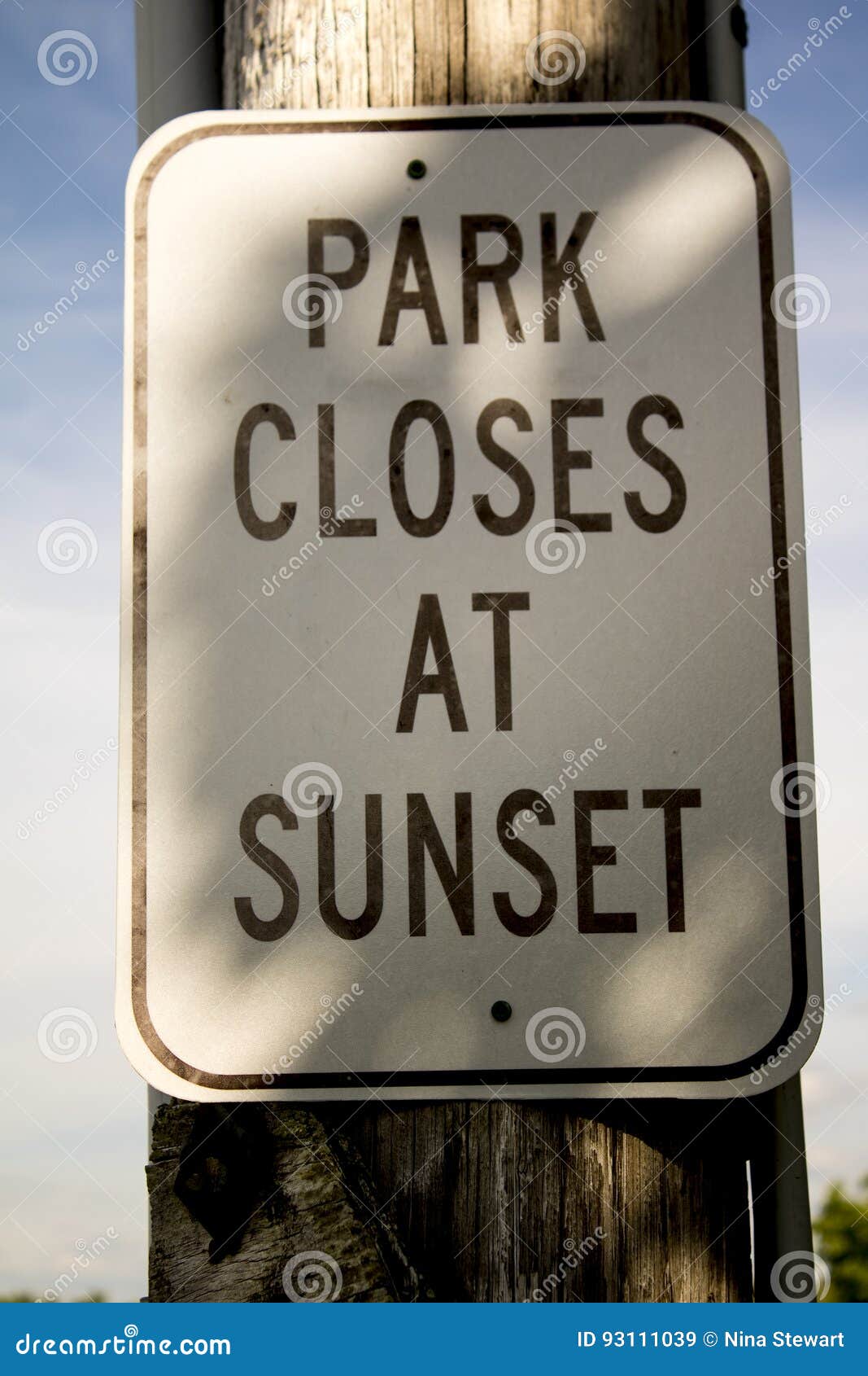 Park closes at sunset stock image. Image of park, light - 93111039