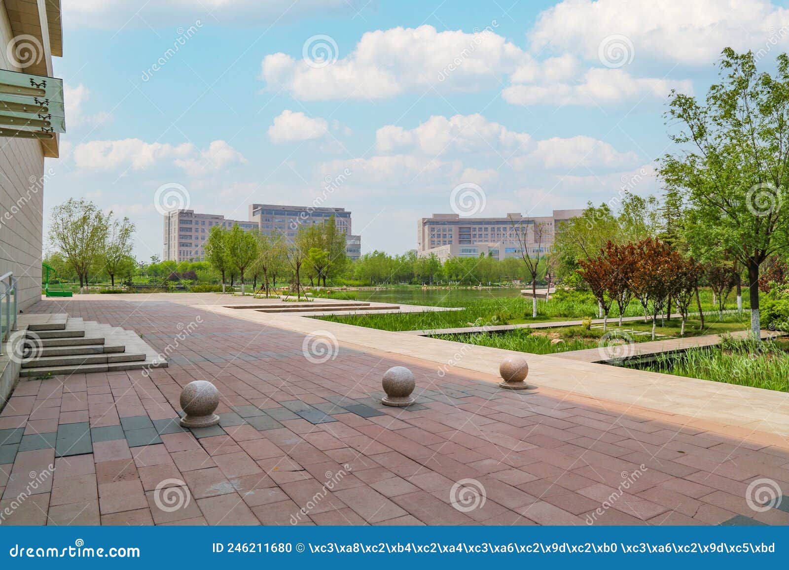 Park Community Building Natural Scenery Stock Photo - Image of ...