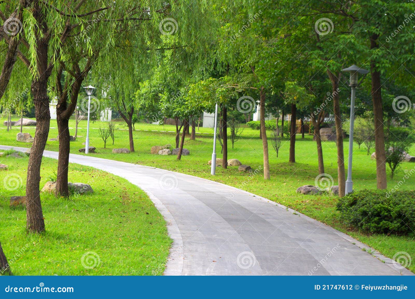 Park Corridor stock photo. Image of city, leaf, direction - 21747612