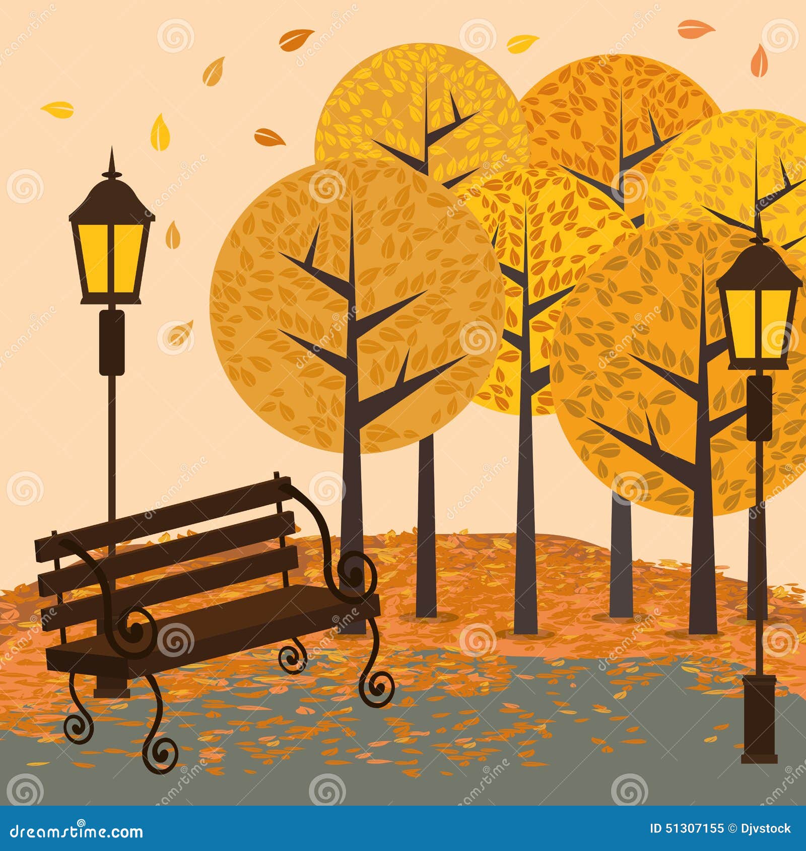 Park Design, Vector Illustration. Stock Vector - Illustration of nature ...
