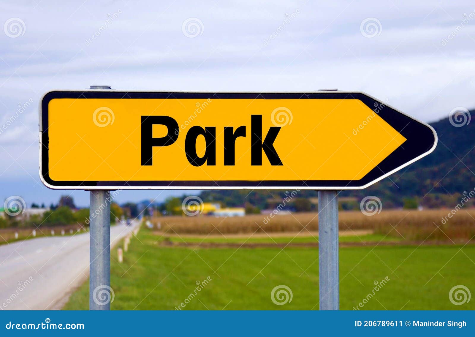 Park Direction Arrow Concept. Stock Image - Image of permission ...