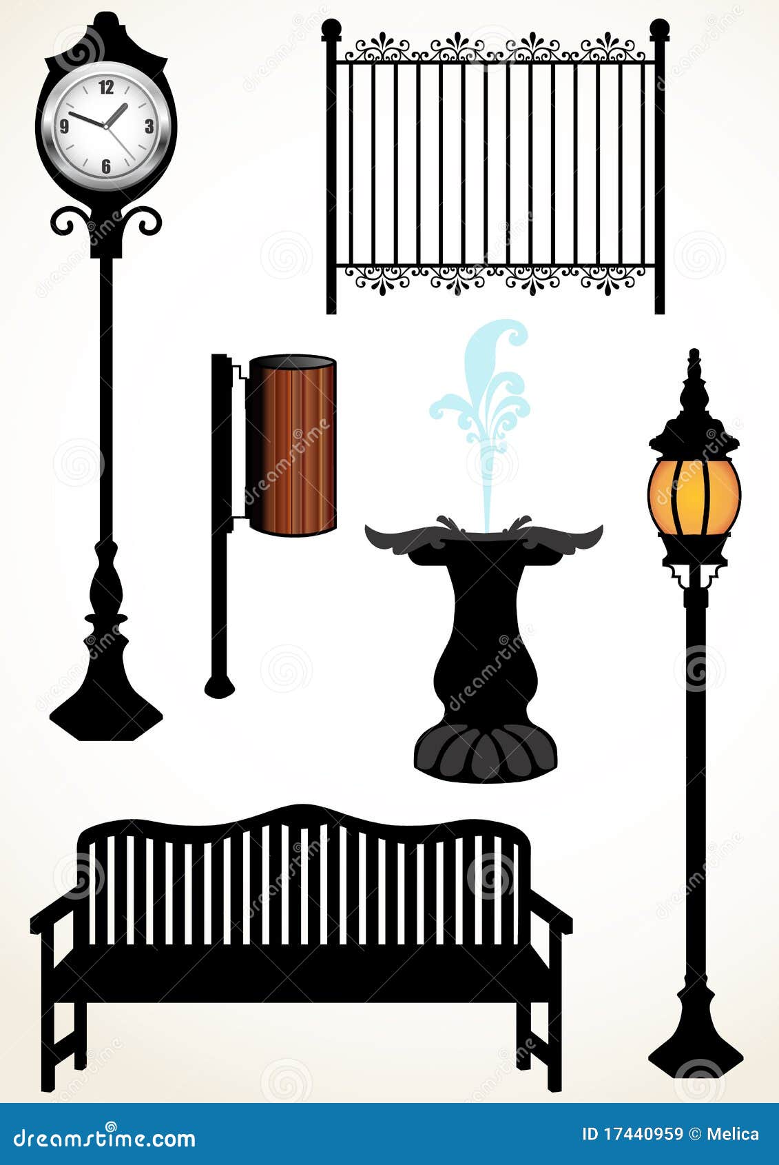 Park elements stock vector. Illustration of abstract - 17440959