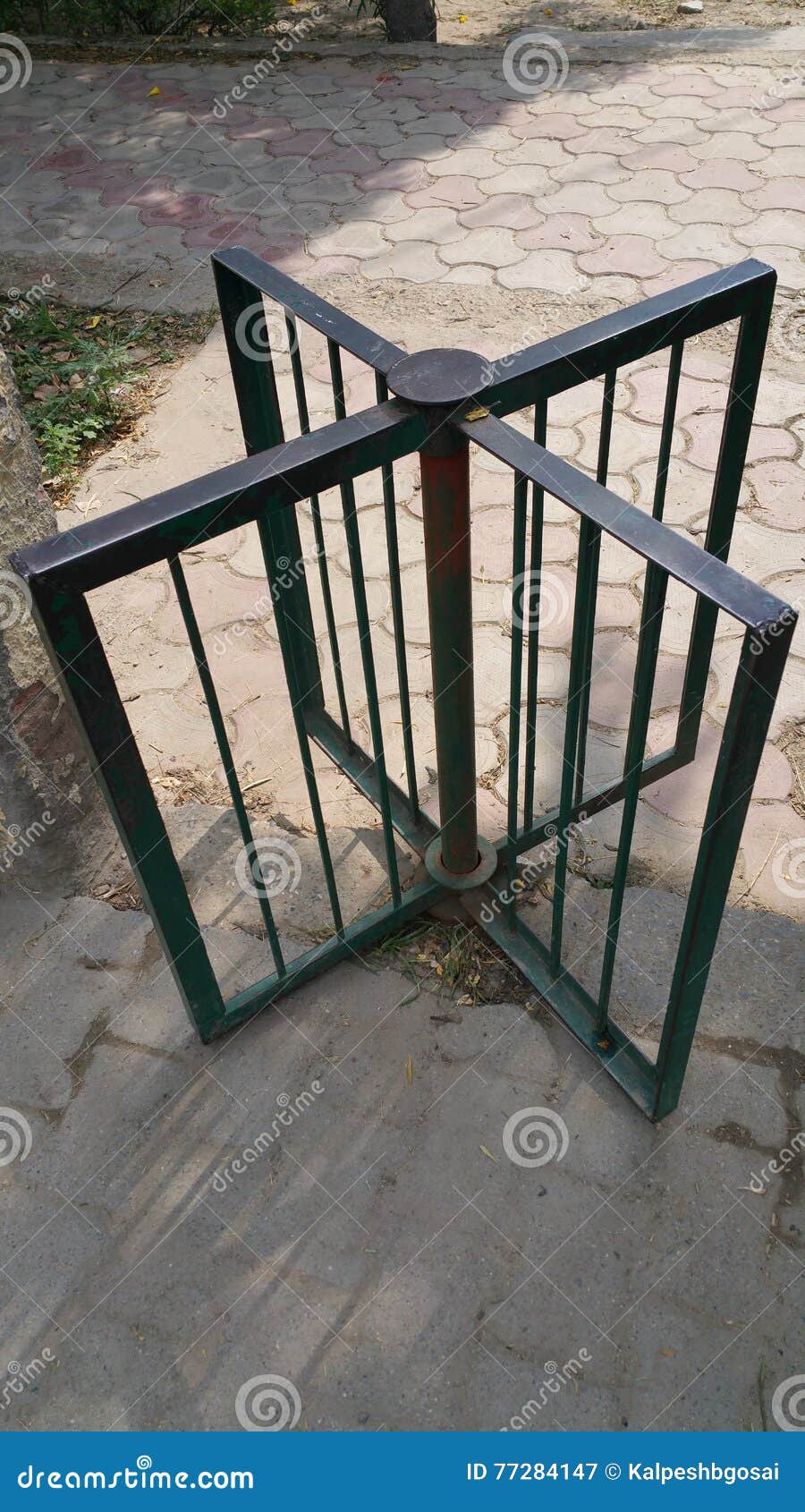 Park entry gate stock image. Image of open, safety, garden - 77284147