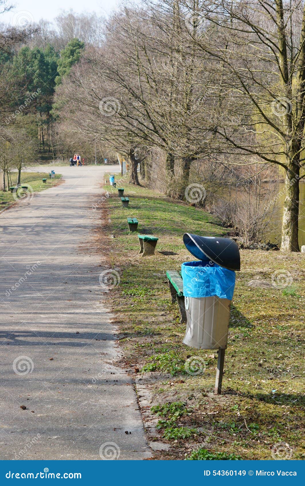 Park footpath stock image. Image of footpath, park, trash - 54360149