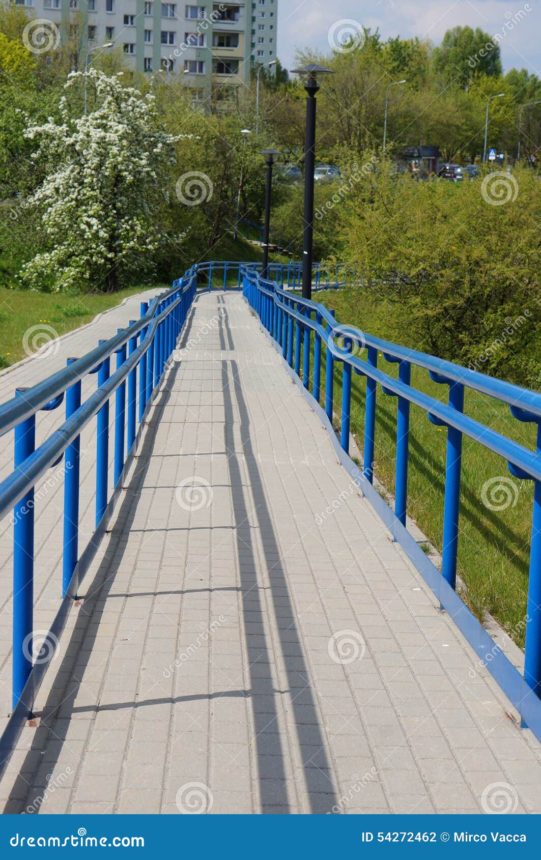 Park footpath stock photo. Image of lane, barrier, handrail - 54272462