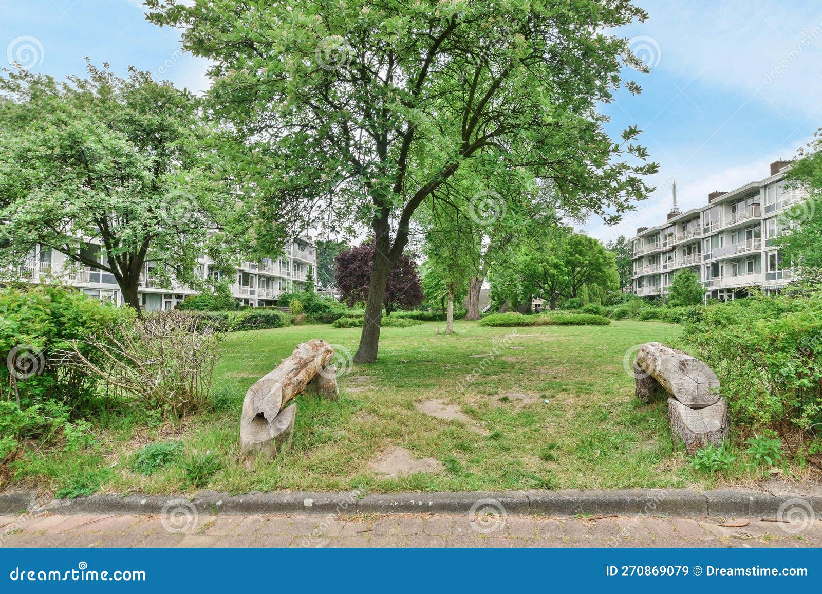 The Park in Front of the Apartment Building Editorial Stock Image ...