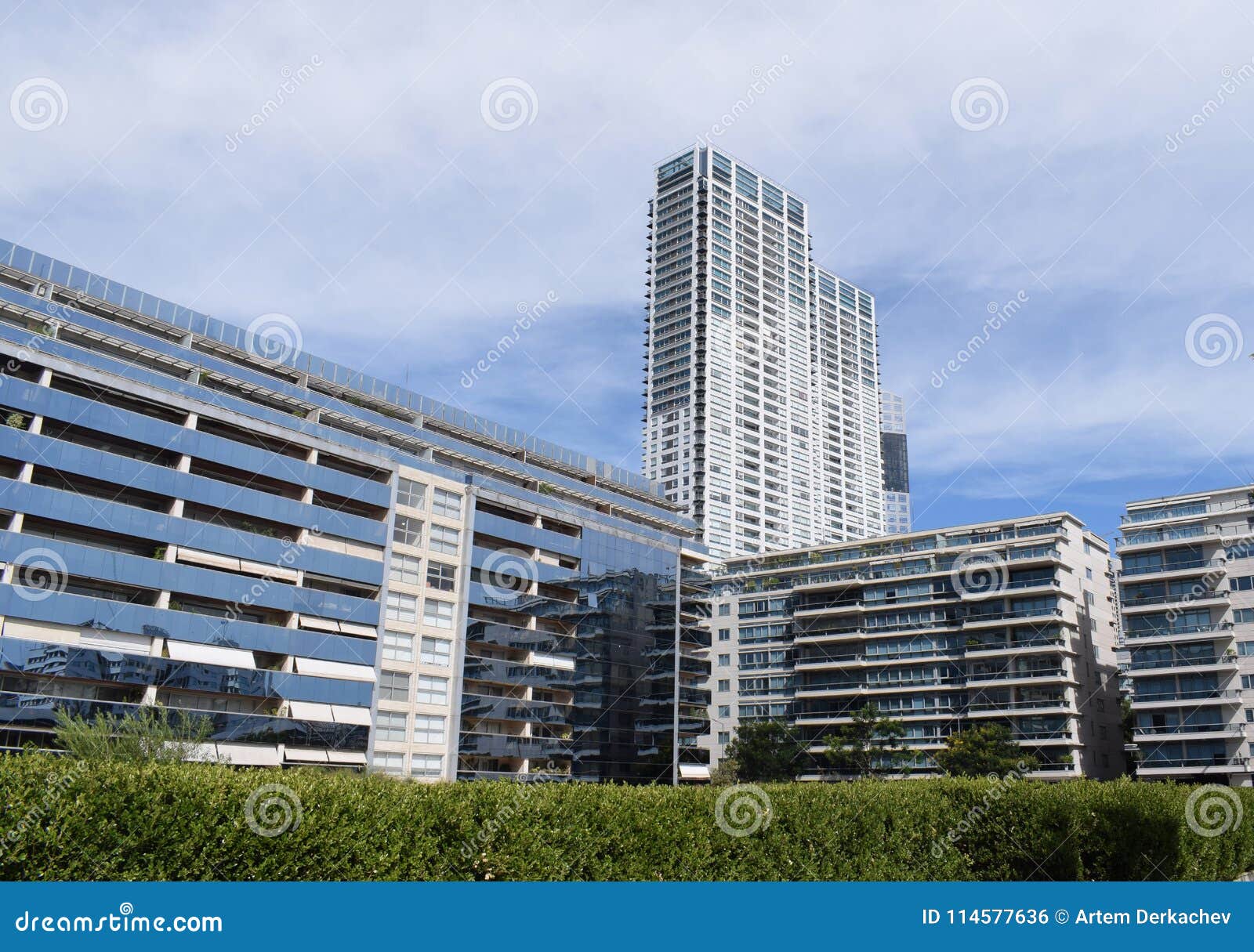 Park in Front of Buildings in the City Stock Photo - Image of building ...