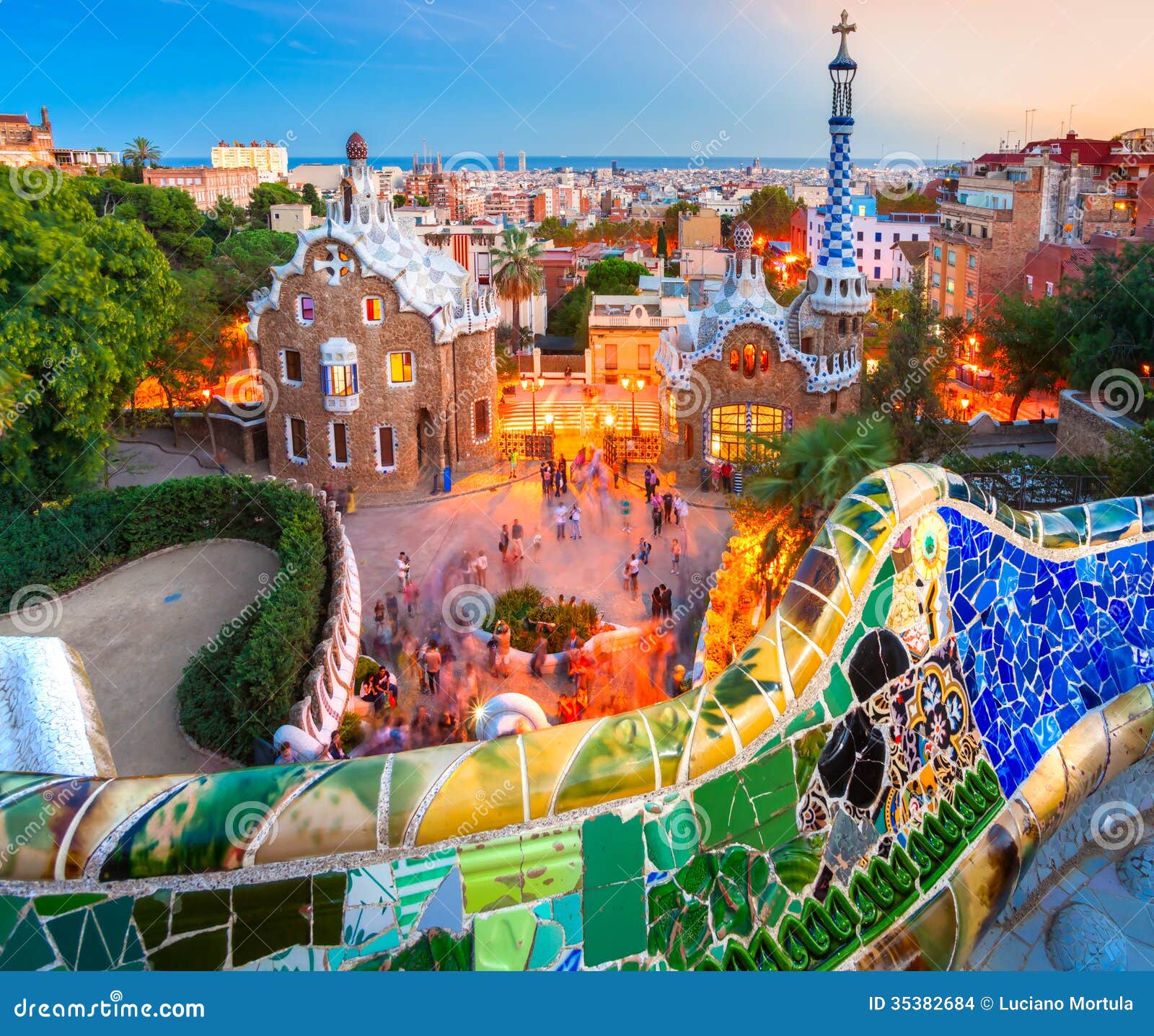 Park Guell in Barcelona, Spain. Editorial Stock Image - Image of ... Park Guell in Barcelona, Spain. Editorial Stock Image - Image of ...