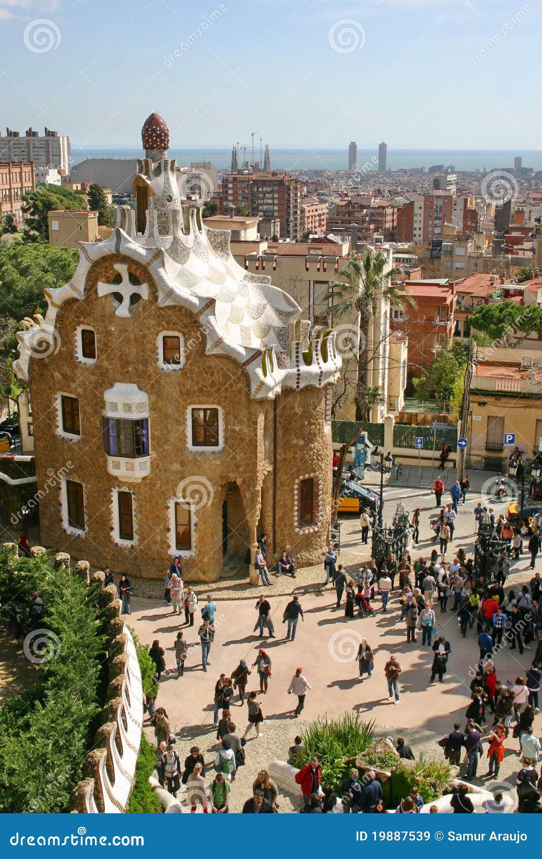 Park Guell - Gaudi design editorial stock image. Image of creative ...
