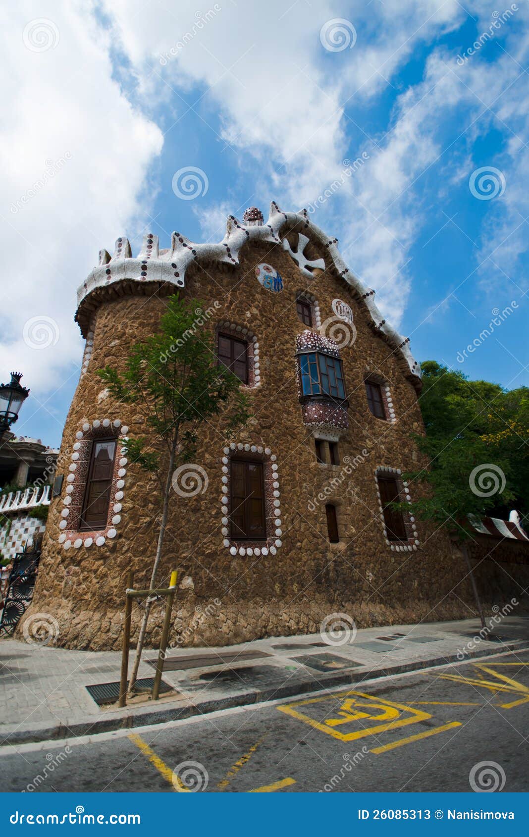Park guell house stock image. Image of facade, decoration - 26085313