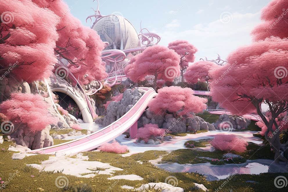 Park of Hope Park Landscape Transformed with Stock Illustration ...