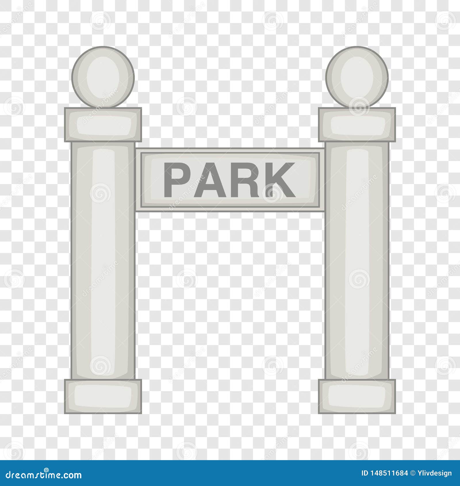 Park icon, cartoon style stock vector. Illustration of object - 148511684