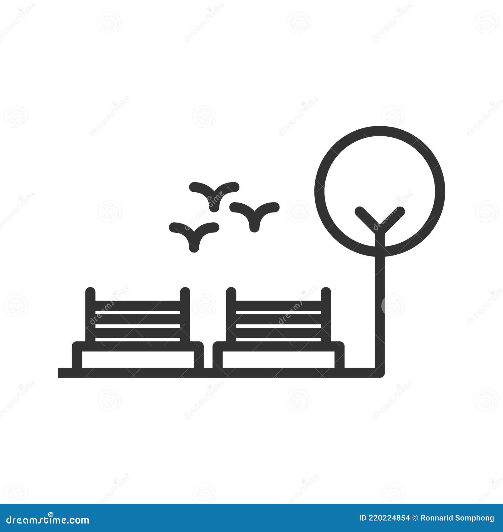 Park Icon Vector ,tree ,bench Stock Vector - Illustration of icon ...