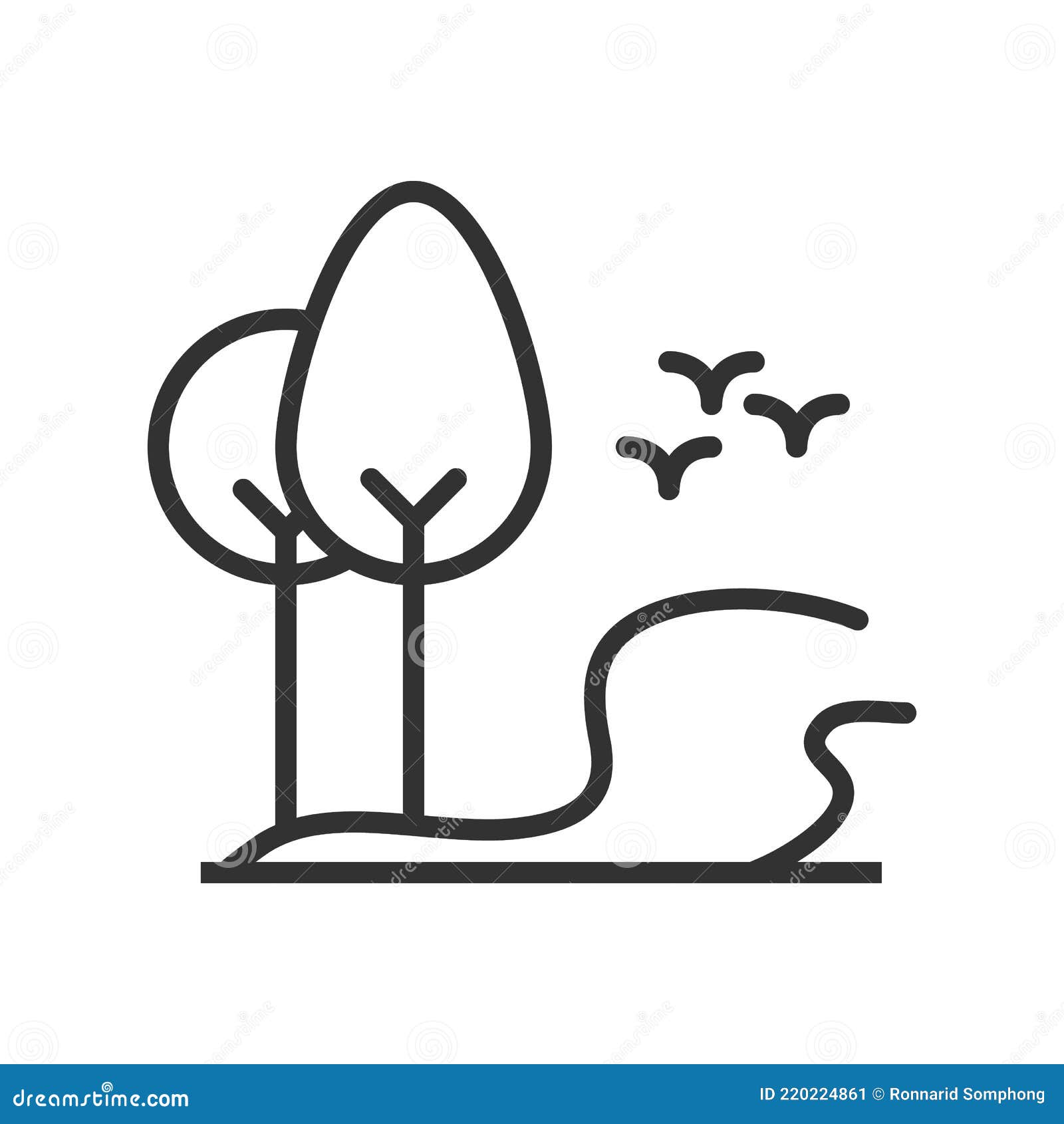 Park Icon Vector ,tree ,river Stock Vector - Illustration of icon ...