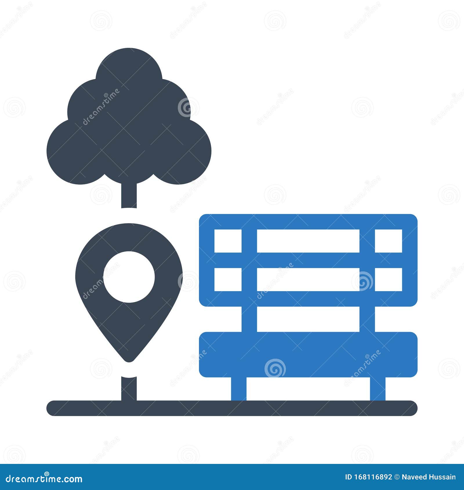 Park Vector Glyph Color Icon Stock Illustration - Illustration of color ...