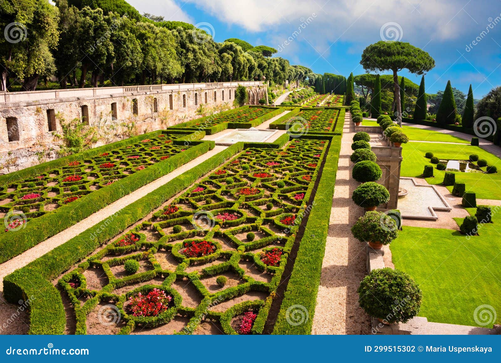 Park in Italy, Landscape Design of Papal Garden Stock Photo - Image of ...