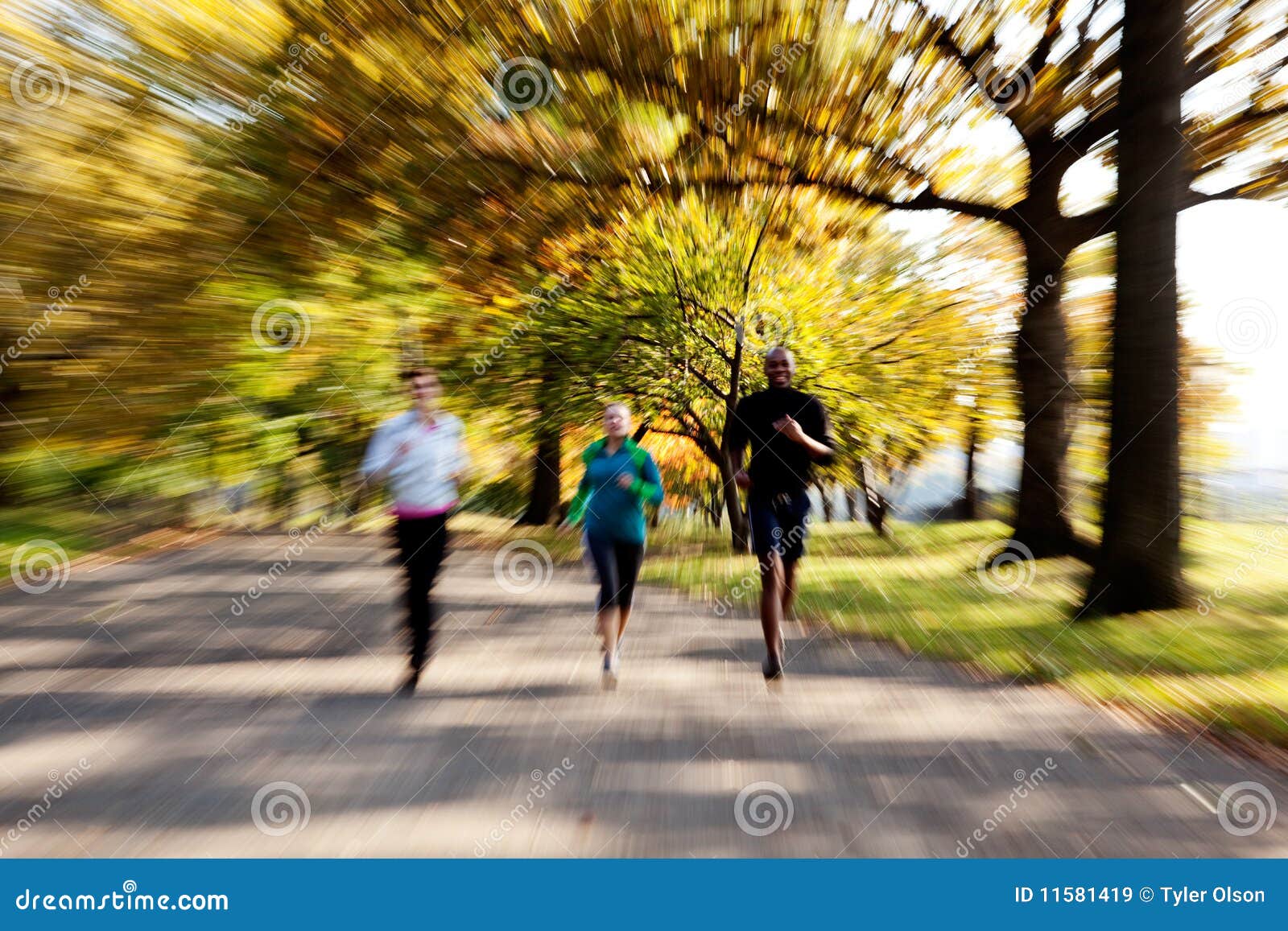 Park Jogging stock image. Image of group, active, girl - 11581419