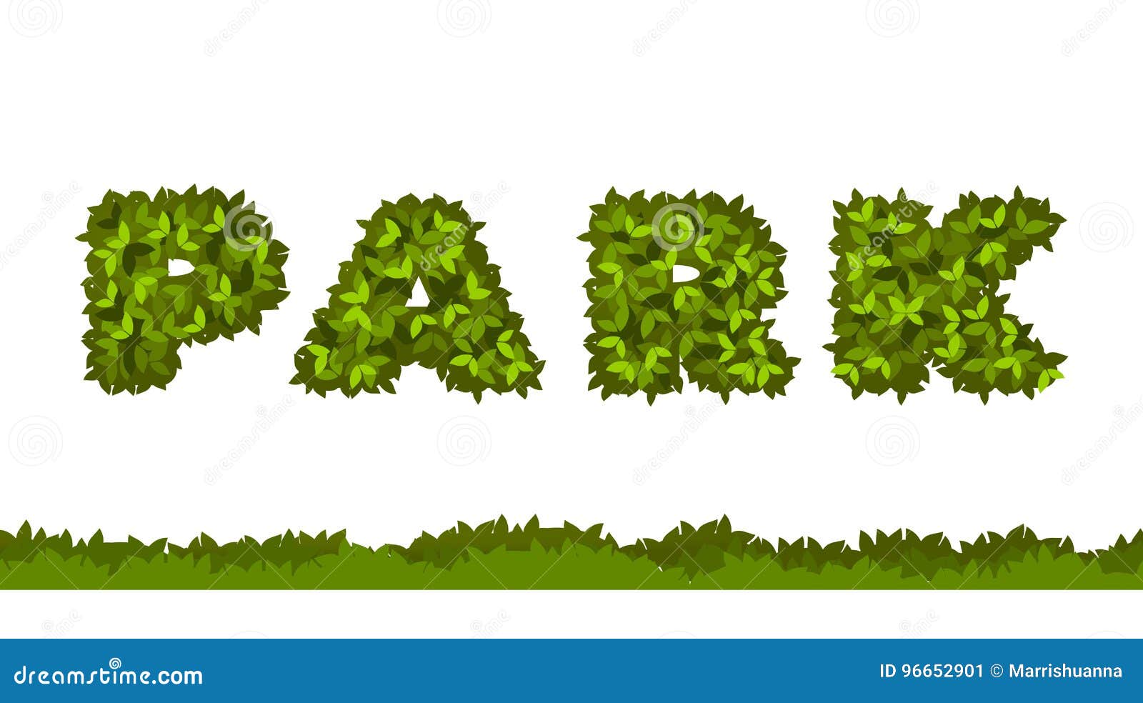 Park letters leaves stock vector. Illustration of environment - 96652901