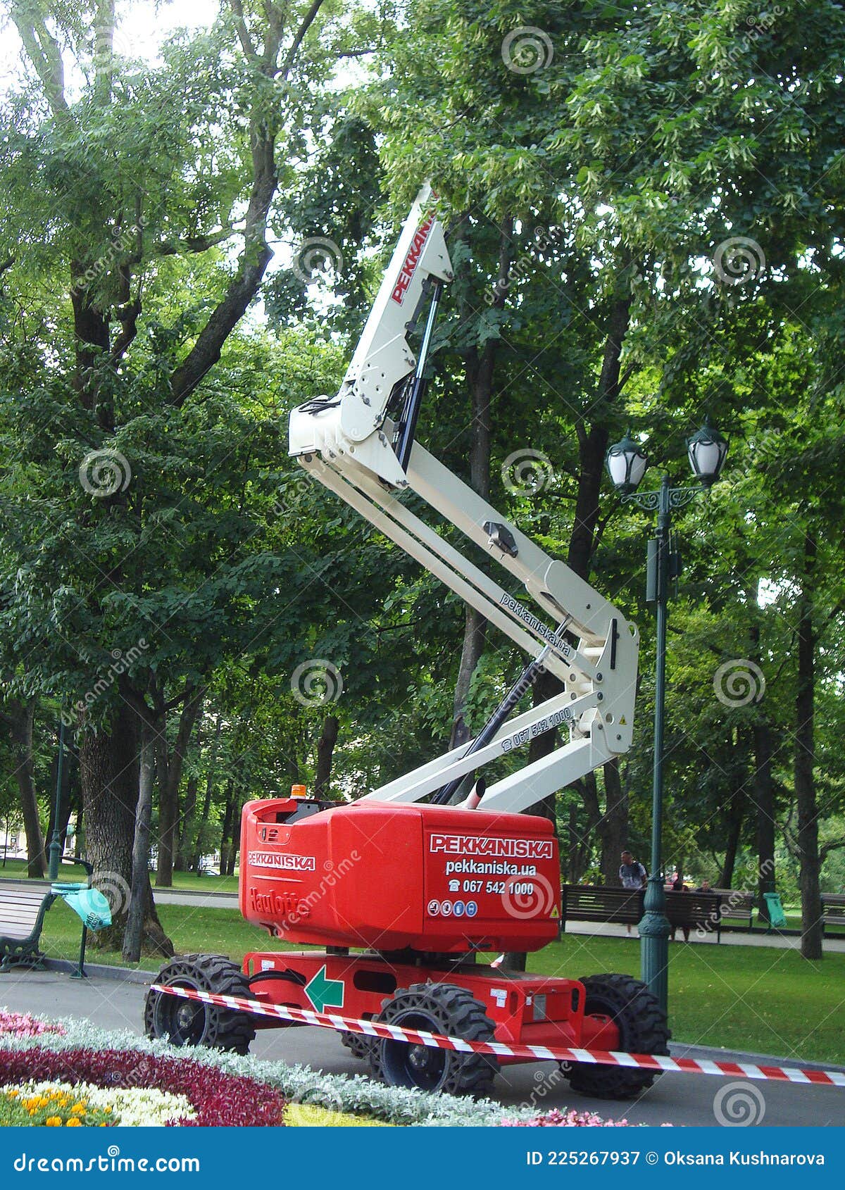 Pruning Trees Using A Lift-arm Editorial Photo | CartoonDealer.com ...