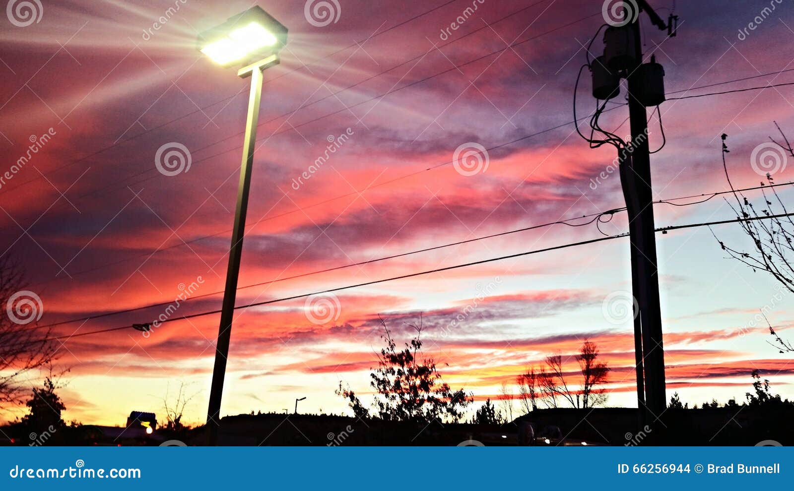 Park lit sunset stock photo. Image of sunset, landscape - 66256944