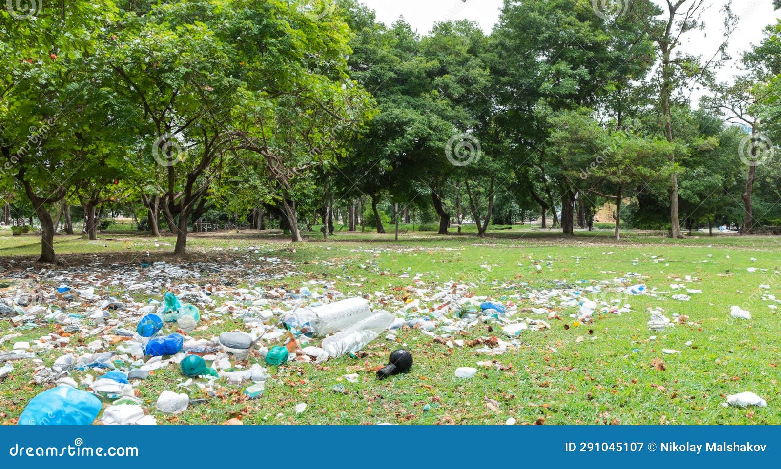 The Park is Littered with Plastic Waste, an Environmental Problem ...