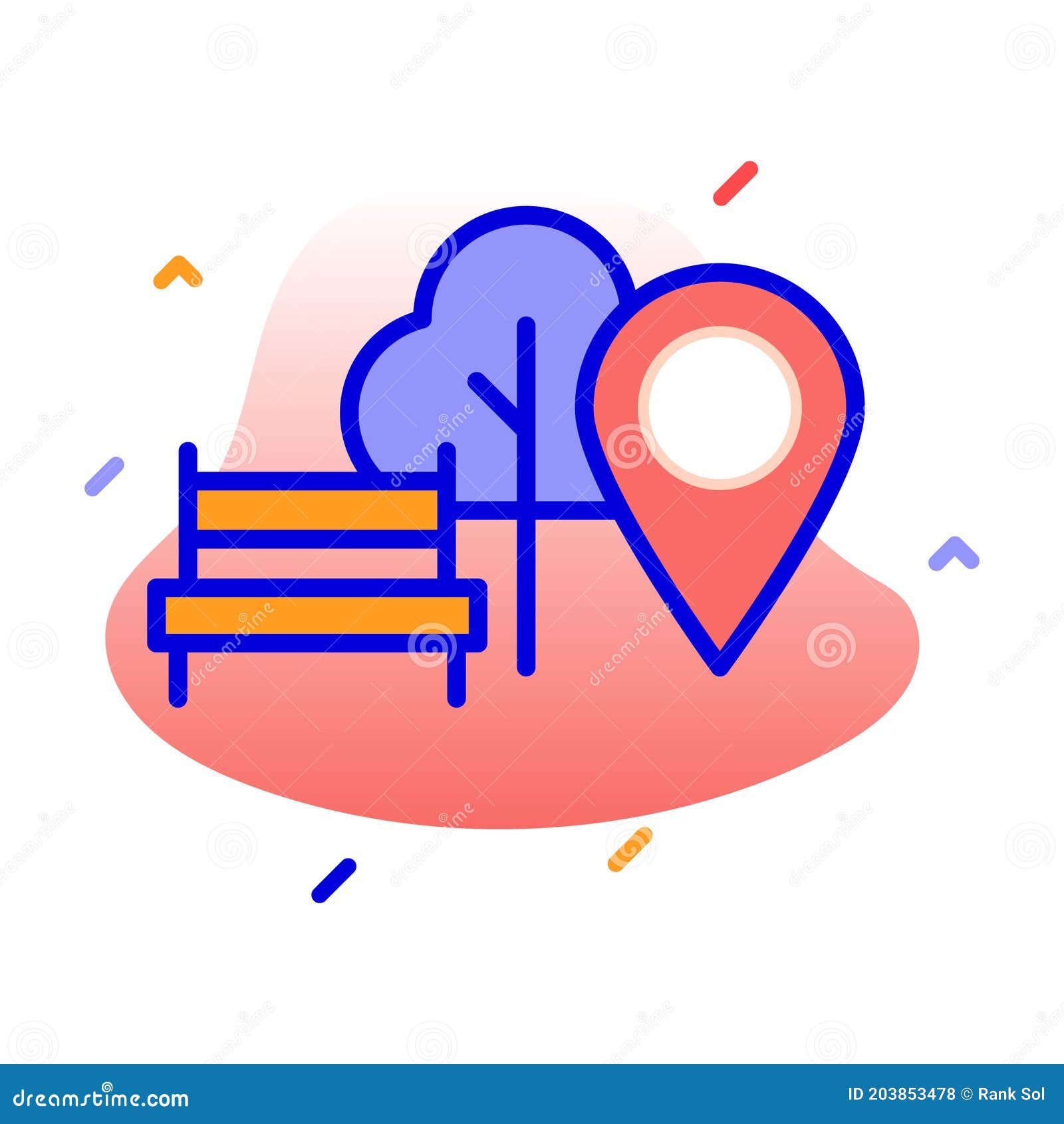 Park Location, Park, Location, Tree Fully Editable Vector Icon Stock ...