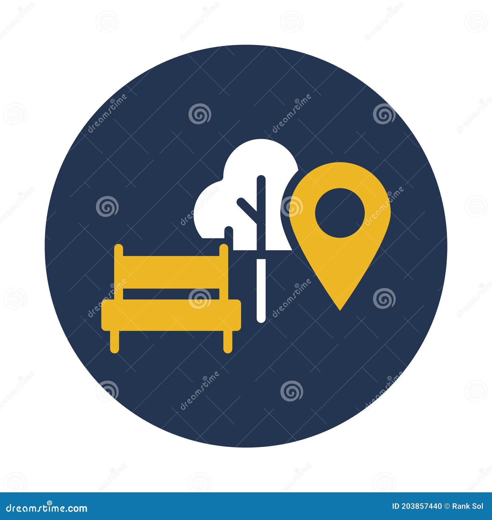 Park Location, Park, Location, Tree Fully Editable Vector Icon Stock ...