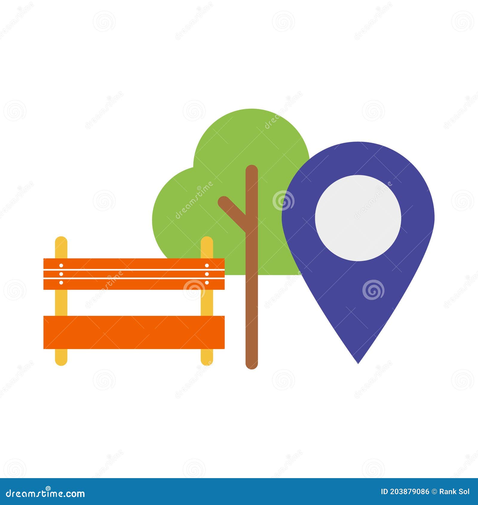 Park Location, Park, Location, Tree Fully Editable Vector Icon Stock ...