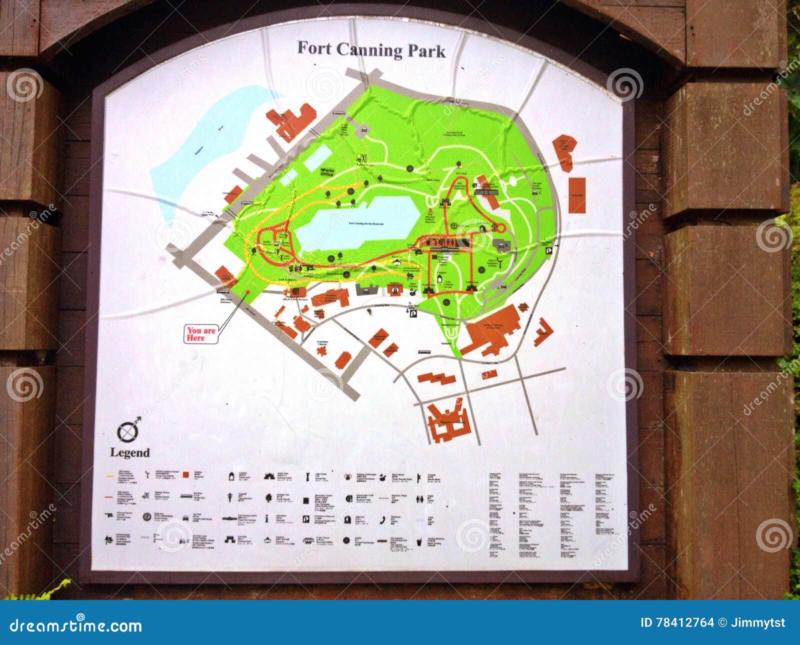 Park map editorial stock image. Image of travel, visitors - 78412764