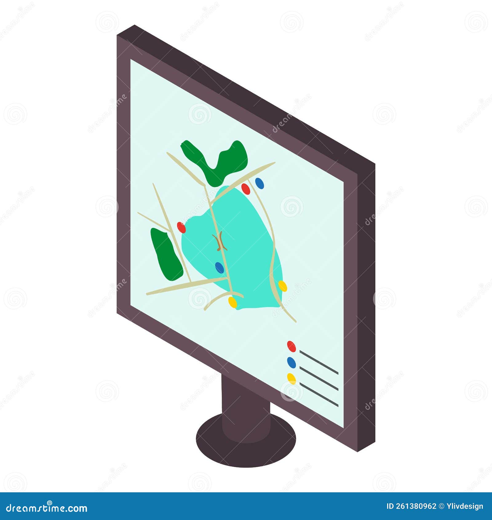 Park Map Icon Isometric Vector. Park Information Map on New Outdoor ...