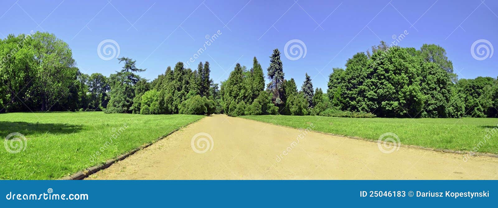 Park panoramic view stock image. Image of alley, relaxation - 25046183