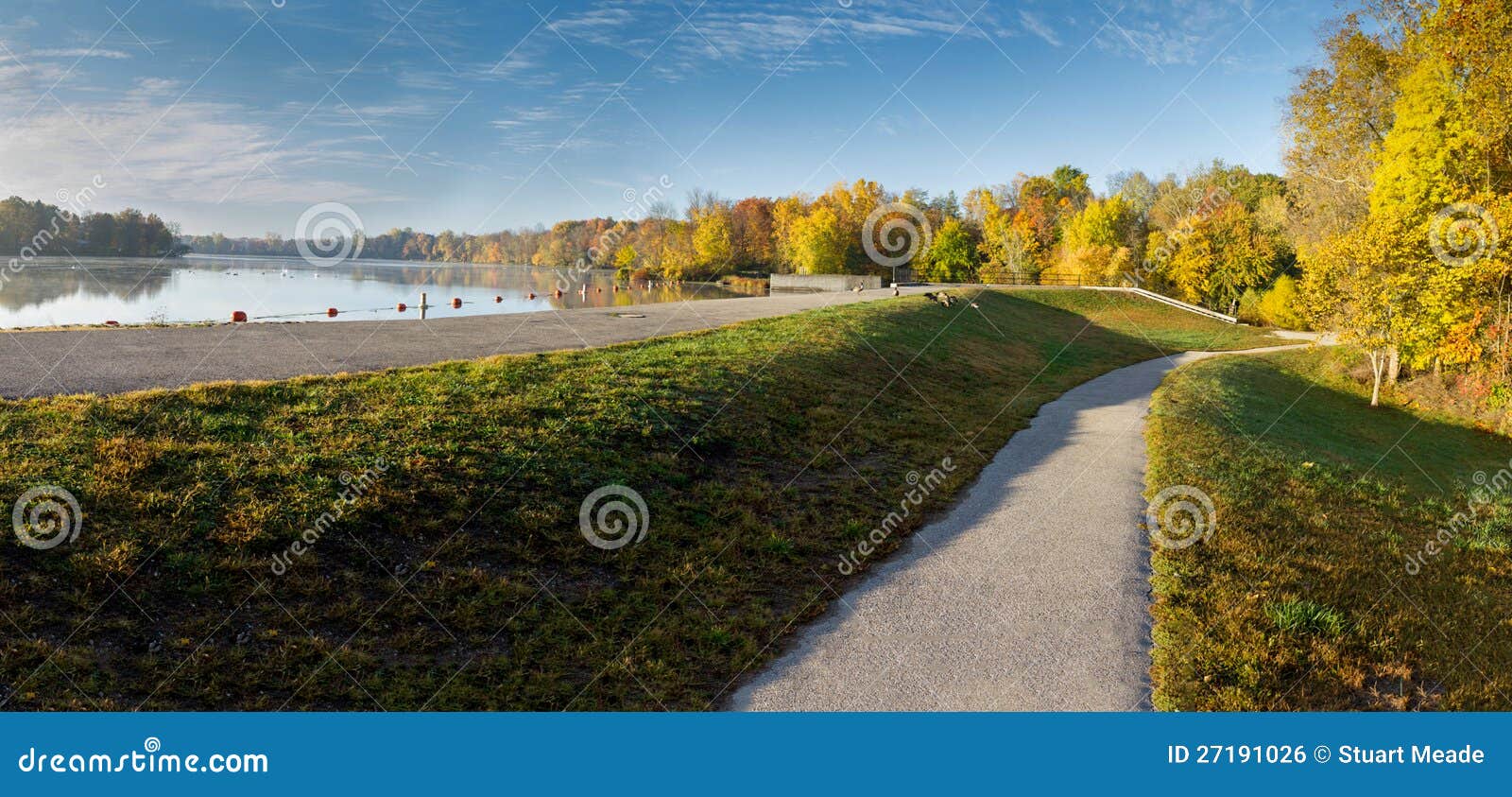 Park Path stock photo. Image of walk, walkway, lake, grass - 27191026